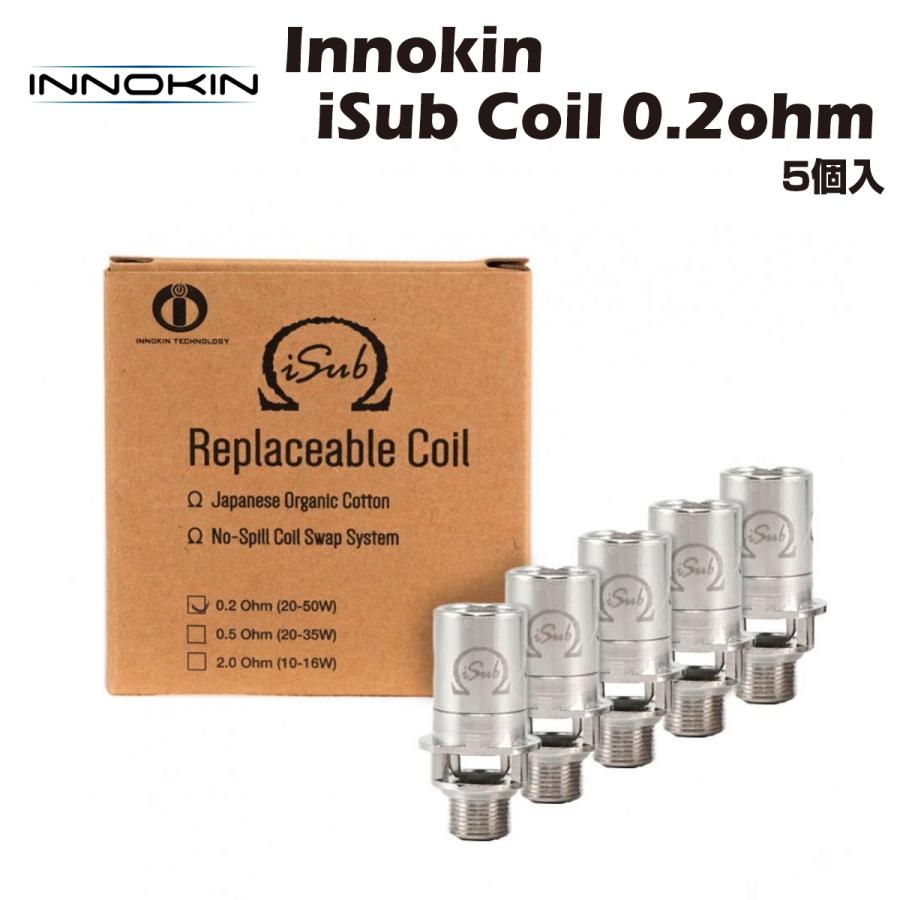 Innokin iSub Coil Kanthal 0.2Ω (20-50W) 5個入 交換用コイル イノキン アイサブ カンタル ...