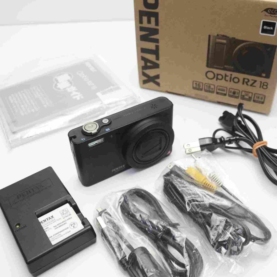 PENTAX デジタルカメラ Optio RZ18(ブラック)1600万画素 25mm 光学18倍 小型軽量 OPTIORZ18BK ...
