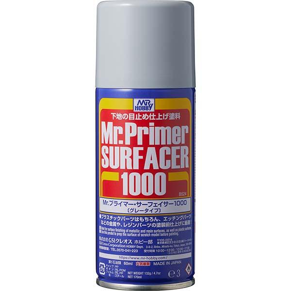 Mr.HOBBY B524 Mr.プライマーサーフェイサー1000 グレー スプレー 下地材 : t-mc-b524 : ガンダムグッズ専門SHOP G作戦 - 通販 - Yahoo!ショッピング