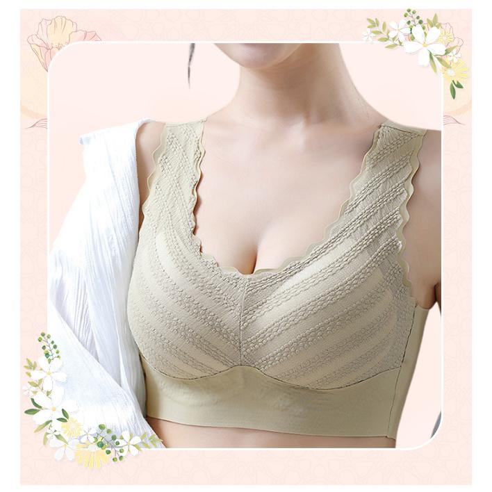 【2点20%・3点30%OFF】シームレスブラ 美胸 ナイトブラ レース ブラジャー U型 スカラップ パッド付き ノンワイヤー 昼夜兼用 インナー レディース 女性 肌着 : gsgs ...