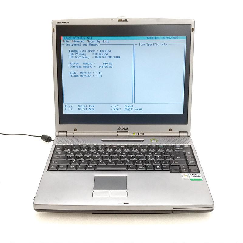 Mebius（シャープ） ジャンク品 SHARP Mebius PC-GP1-C7T ジャンクPC ジャンクパソコン ACアダプタ付き 保証無し : リサイクルPC Gテック - 通販 ...