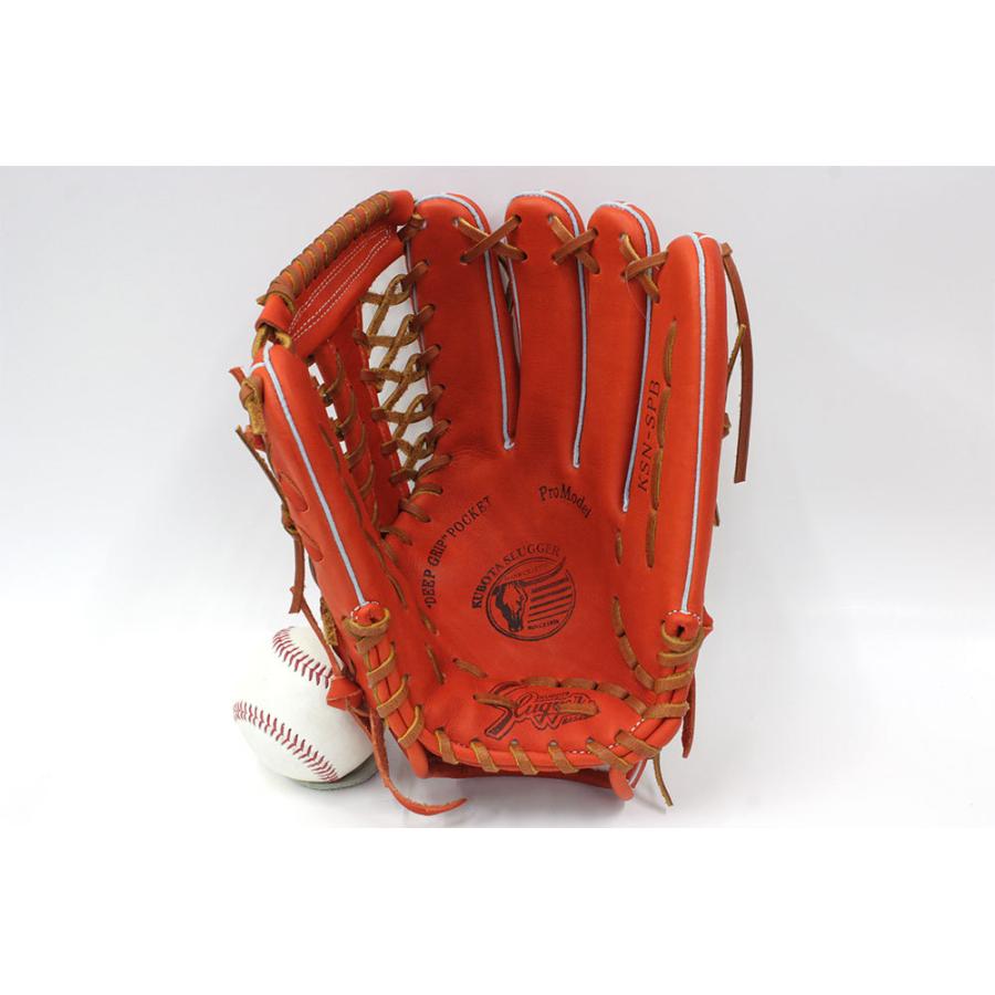 久保田スラッガー 2025 軟式 グローブ KSN-SPB Fオレンジ 外野手用 やや小さめで深めのポケット M号球対応 : ベースボールショップGTK - 通販 - Yahoo!ショッピング