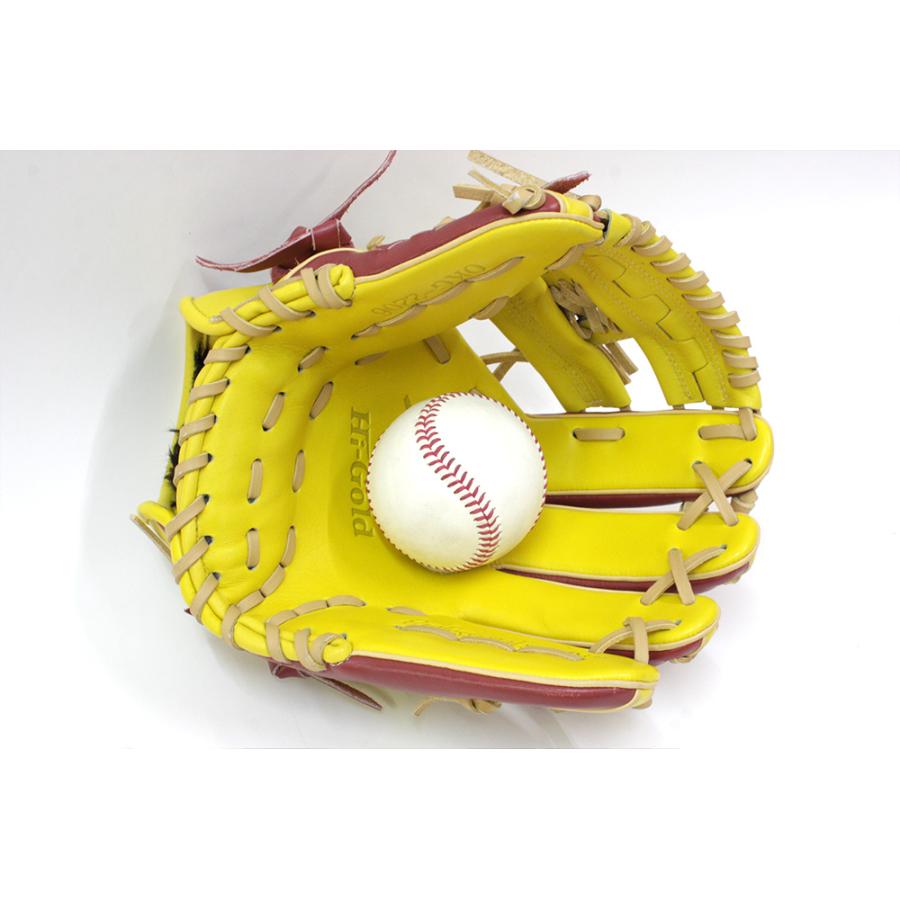 己極 ハイゴールド 軟式グローブ 2026年最新 限定品 OKG-2206 SRレモンイエロー×SRレモンイエロー 内野手用 野球 GTK ...