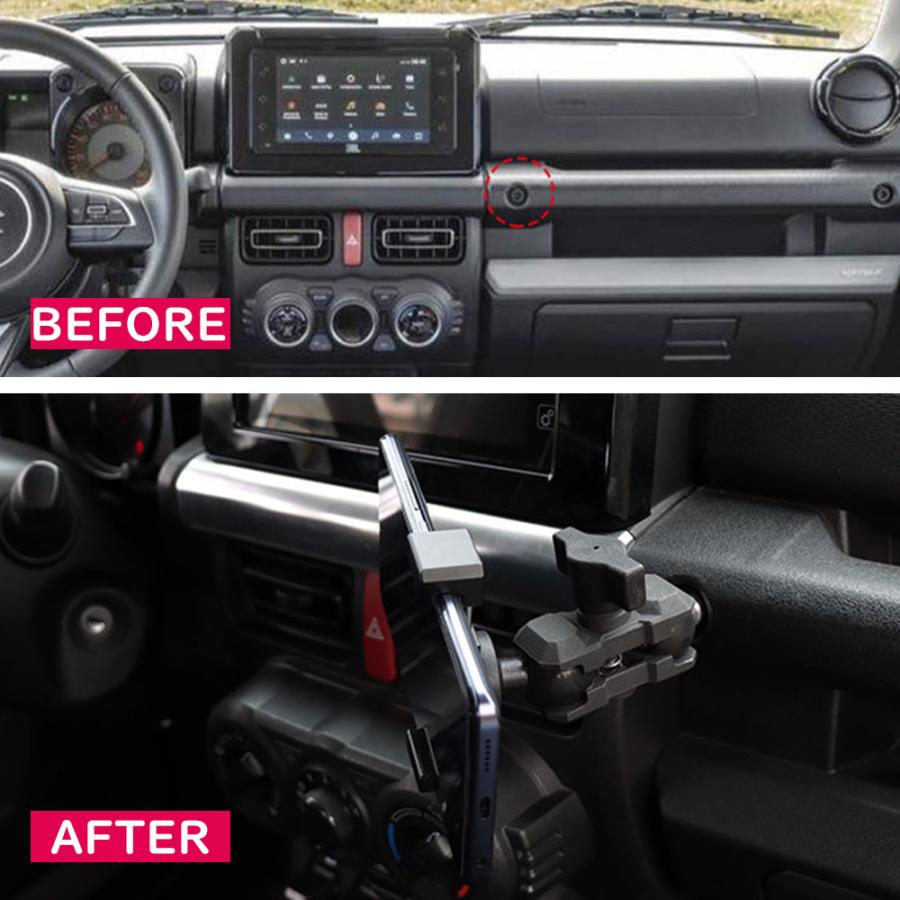 ジムニー JC74 JB74 JB64 ジムニーシエラ ジムニーノマド 5ドア パーツ 車載ホルダー スマホホルダー アルミニウム合金 内装 カスタム アクセサリー : グーポンショップ ...