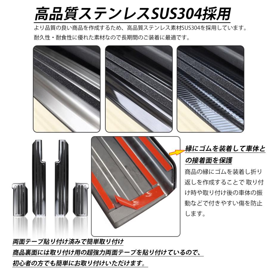 ジムニー ノマド 5ドア JC74 パーツ サイドステップ スカッフ キッキングプレート 保護 キズ防止 内装 カスタム アクセサリー : グーポンショップ - 通販 - Yahoo!ショッピング