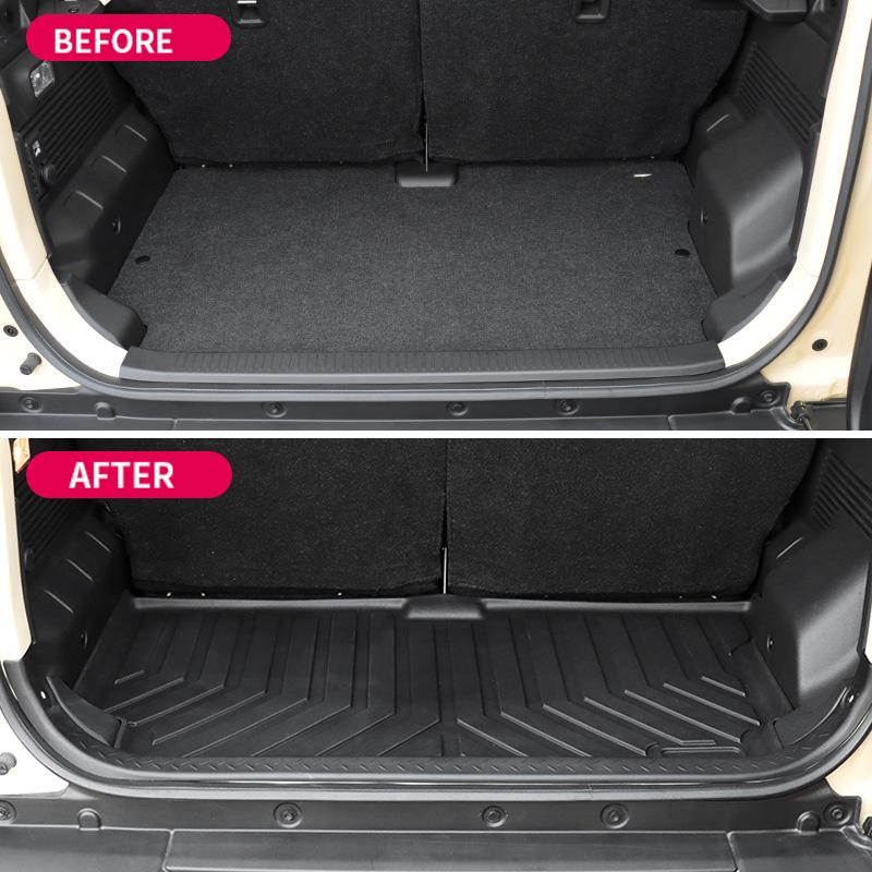 ジムニー ノマド 5ドア JC74W パーツ セット割 ラゲッジマット&フロアマット 運転席 助手席 2列目 ラゲッジ 防汚 防水 4P 内装 カスタム アクセサリー : グーポンショップ ...