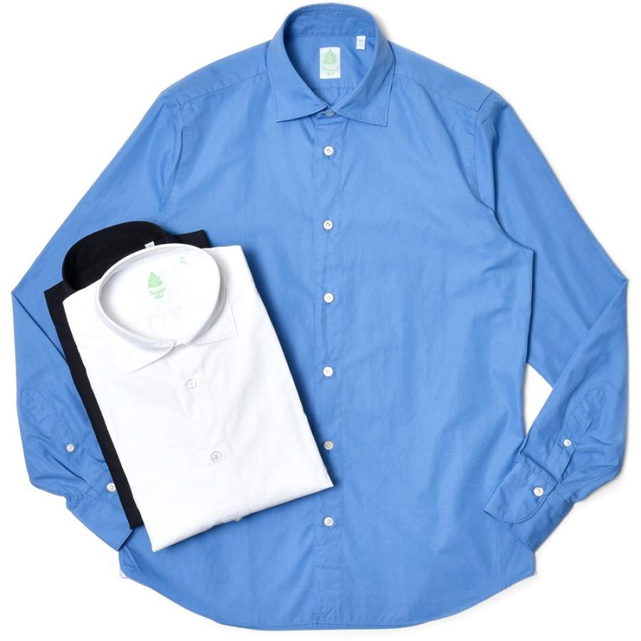 Finamore（フィナモレ）LUIGIルイジ/BALIバーリ ウォッシュドコットンブロードワイドカラーシャツ C0147/C0608 11041002039 : guji - 通販 ...