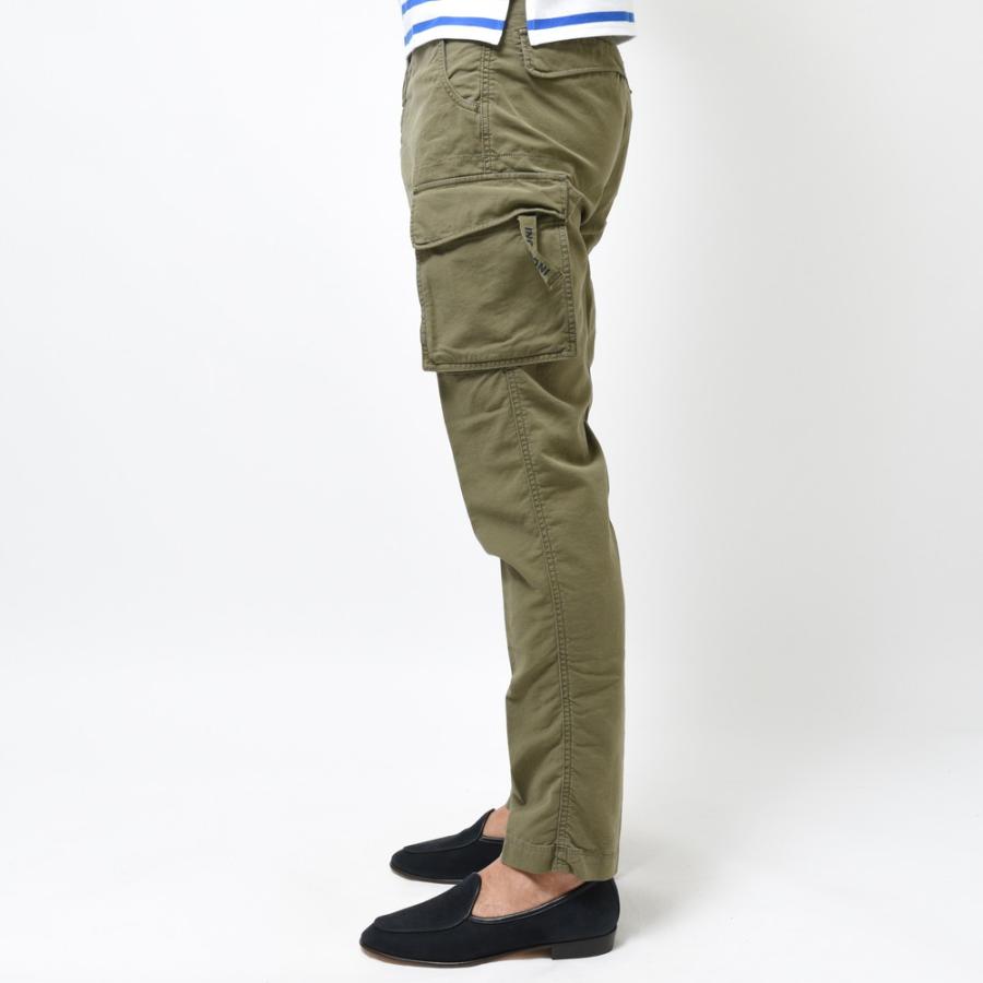 INCOTEX SLACKS（インコテックススラックス）CARROT FIT ガーメントダイストレッチコットンサマーサテンテーパードカーゴパンツ 10S161-90871 ...