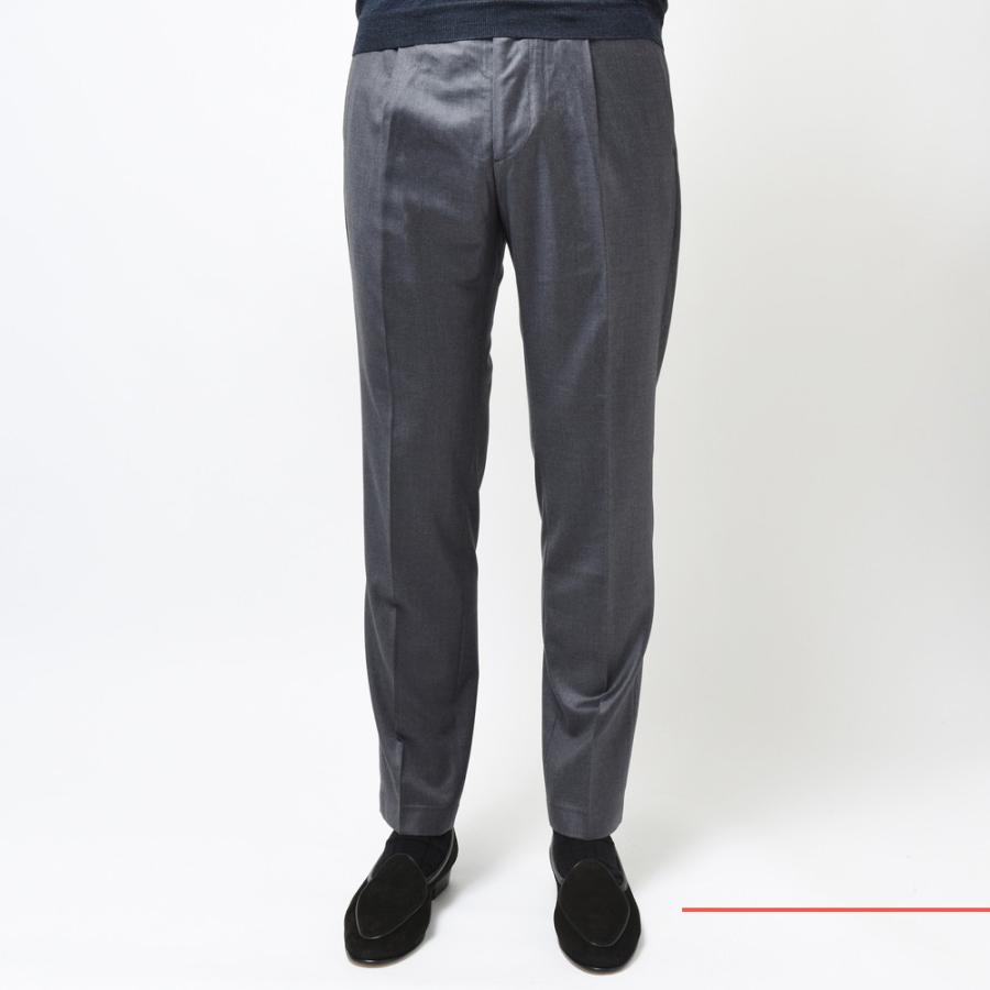 BERWICH（ベルウィッチ）BERTOベルト LoroPiana SUPER150'sウールギャバジンソリッド1プリーツバックシャーリングテーパードパンツ LP1358 ...