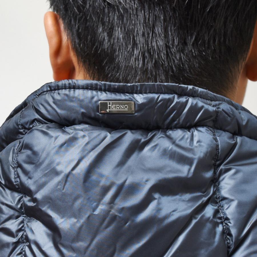 HERNO（ヘルノ）メランジフランネル×ナイロンウルトラライトコンビダウンフーディーブルゾン PI000949U-33347+12020 14022007132 : guji - 通販 ...