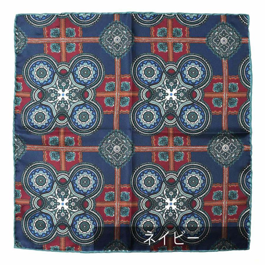 FRANCO BASSI（フランコ バッシ）シルクツイルダマスクプリントチーフ U22I-8045 18622200082 : guji - 通販 - Yahoo!ショッピング