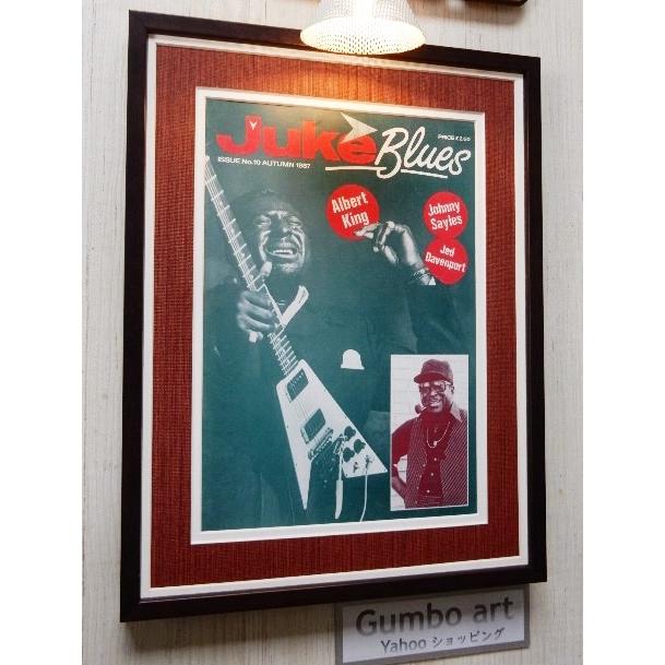 アルバート・キング/Juke Blues/UK ブルース 雑誌’87 額装/Albert King/Blues Guitar/ブルース ...