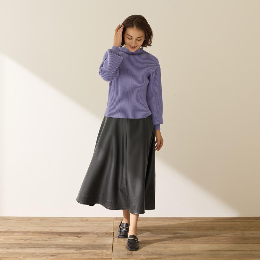 グンゼ リブニット レディース 厚手 セーター 秋 冬 ボリューム袖 可愛い 大人 シンプル おしゃれ 着回し 保温 防寒 アドバンスレーベル GUNZE M-L ALW619 ...