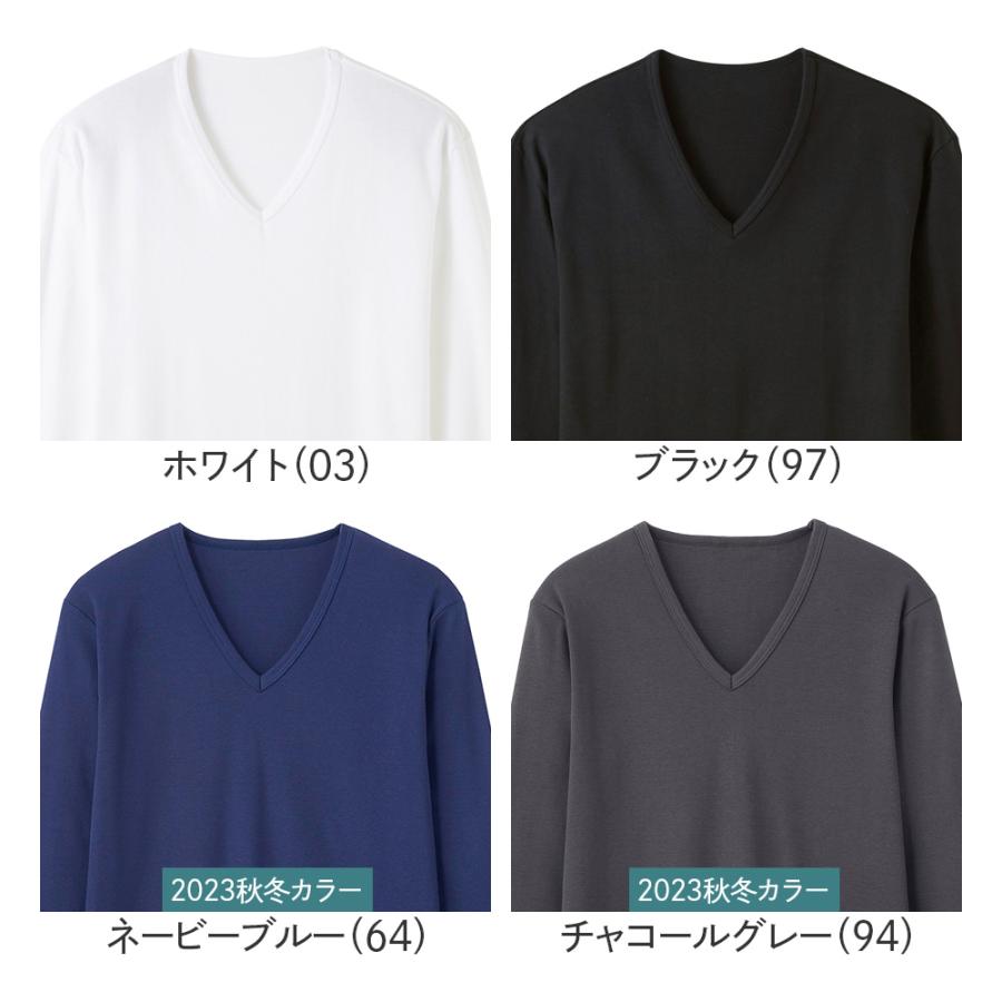 GUNZE グンゼ インナー 肌着 メンズ 秋冬 長袖 Vネック 綿100% V首 発熱 ザグンゼ ホットオンコットン the BASIC CK9609 M-LL : グンゼ公式ヤフー店 ...