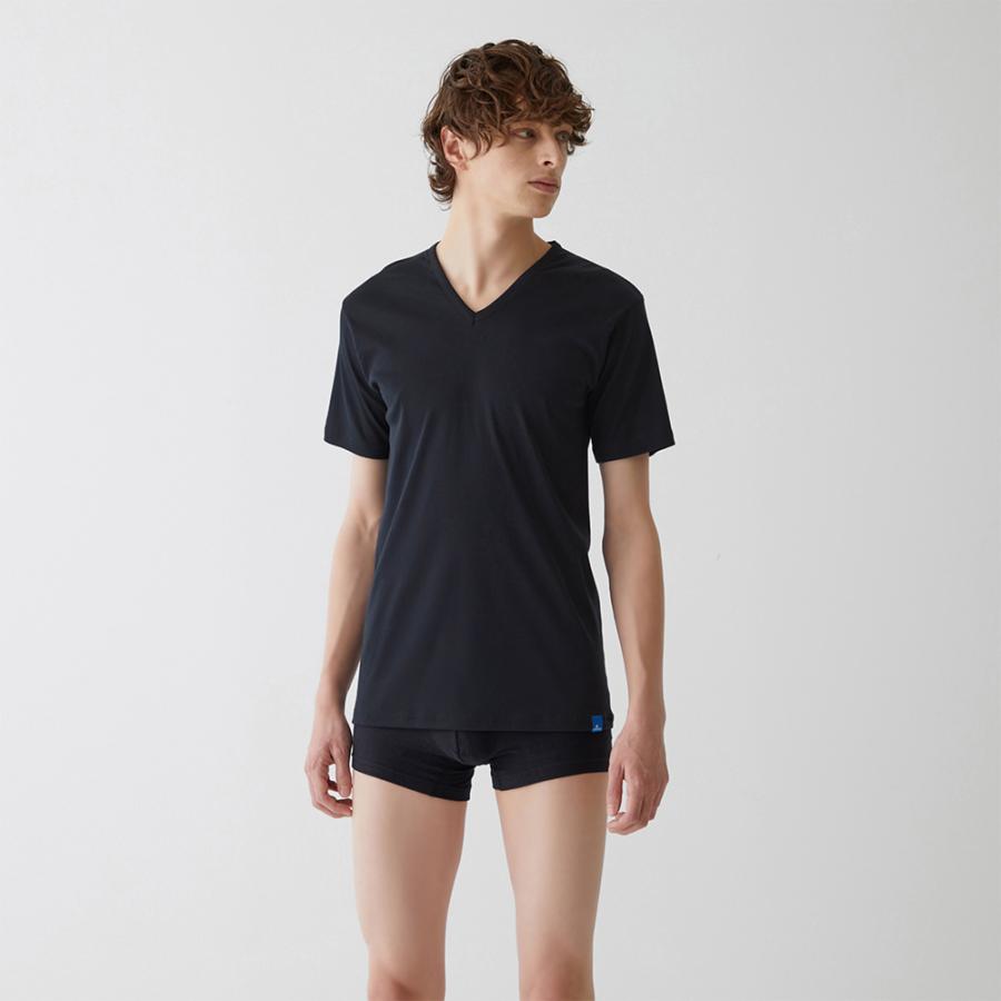 グンゼ 肌着 インナーシャツ メンズ 春夏 半袖 Vネック V首 冷感 消臭加工 天然綿100％ 涼しい 爽やか ムレにくい ...