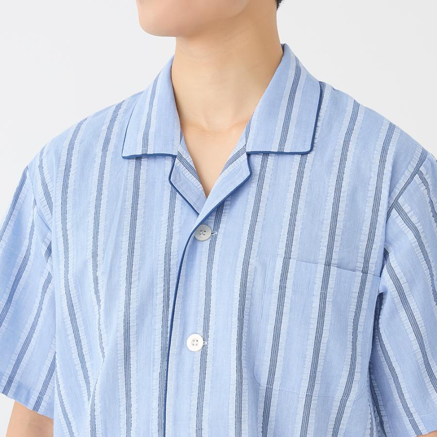 GUNZE グンゼ パジャマ メンズ 半袖 綿100％ 夏 先染サッカー 部屋着 寝間着 寝巻き S M L SF1035 : グンゼ公式 ...