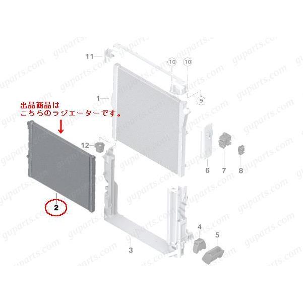 BMW X6 E71 E72 / X6M '08〜'14 ラジエーター 17 11 7 576 273 xDrive 50i アクティブ ...