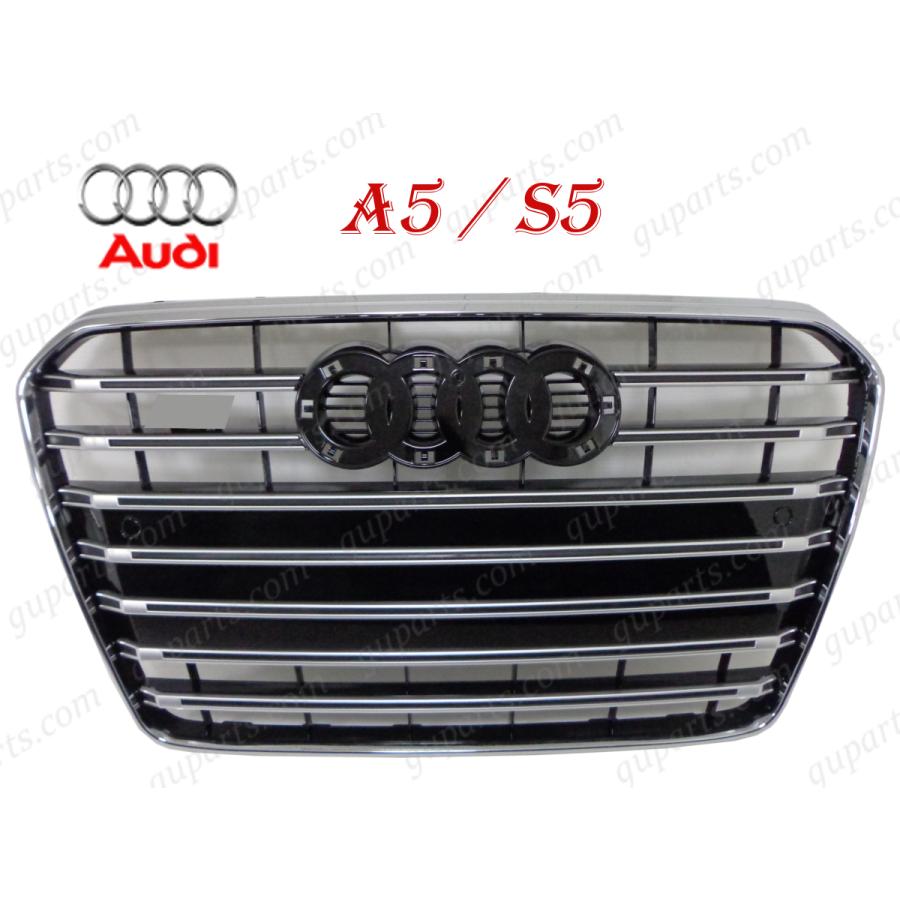 アウディ A5 → S5 8T 8F 後期 フェイスチェンジ フロント バンパー グリル クローム メッキ : ad040-gri-s5-2h : GUパーツ 2 - 通販 - Yahoo ...