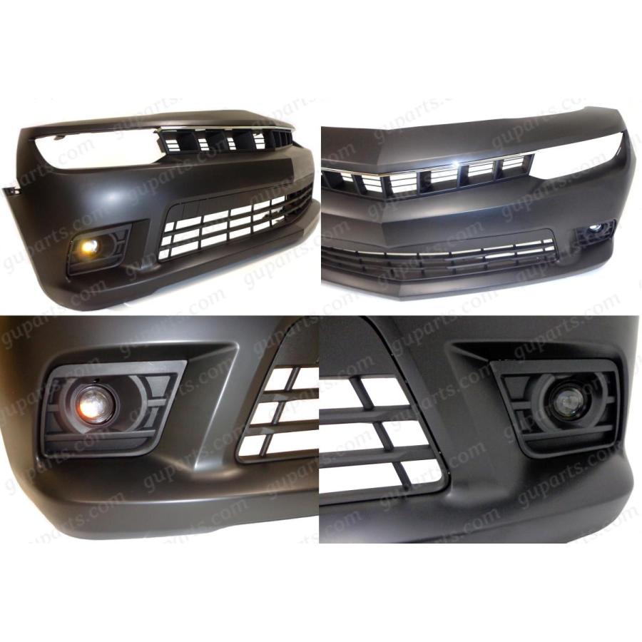 シボレー カマロ SS RS タイプ 2014〜2016 後期 フロント バンパー グリル フォグ ランプ メッキ ボディ セット ...