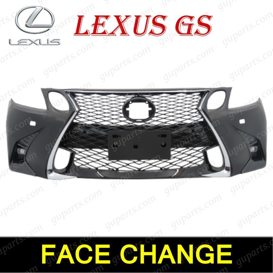 レクサス GS350 GS430 GS460 GS450h GRS191 GRS196 URS190 UZS190 GWS191 HV H17.8〜H24.1 フロント バンパー フェイス ...