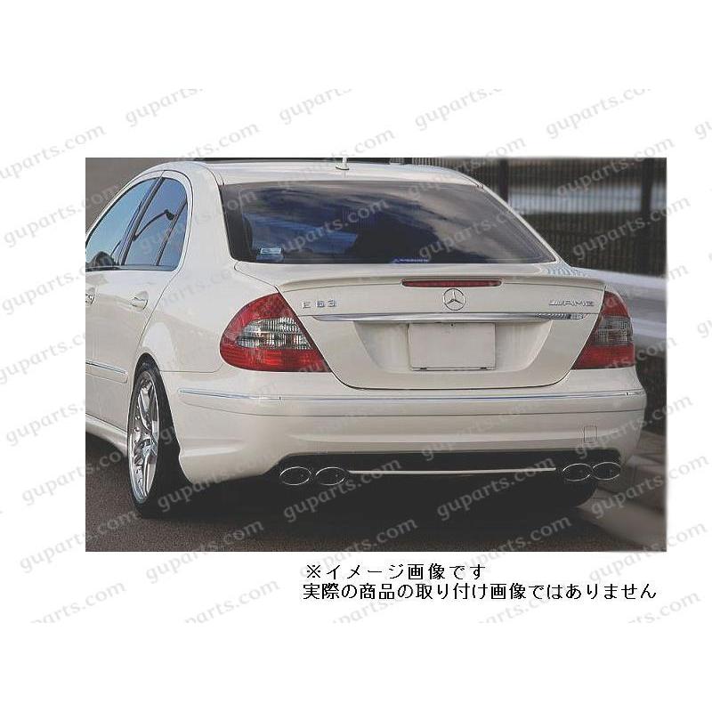 Mercedes-Benz ベンツ W211 E240 E250 E280 E300 E320 E500 E550 → E55 E63 AMG リア バンパー ディフューザー クローム メッキ ...