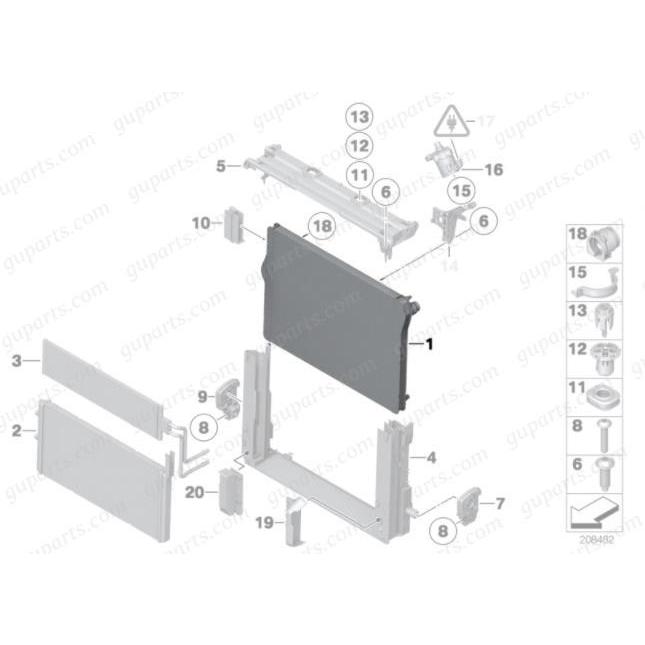 BMW 6 2011〜 F06 F12 F13 650i N63 ラジエーター 6B44 LZ44 YP44 LX44C ...