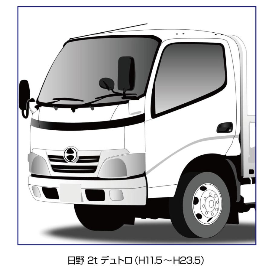 ジェットイノウエ エアロタイプ 日野2t エアループデュトロ 標準車（H23.8〜） クロームメッキワイパーアーム＆ブレードセット 501344 トラック用品 : グランプリ京都 ヤフー店 ...