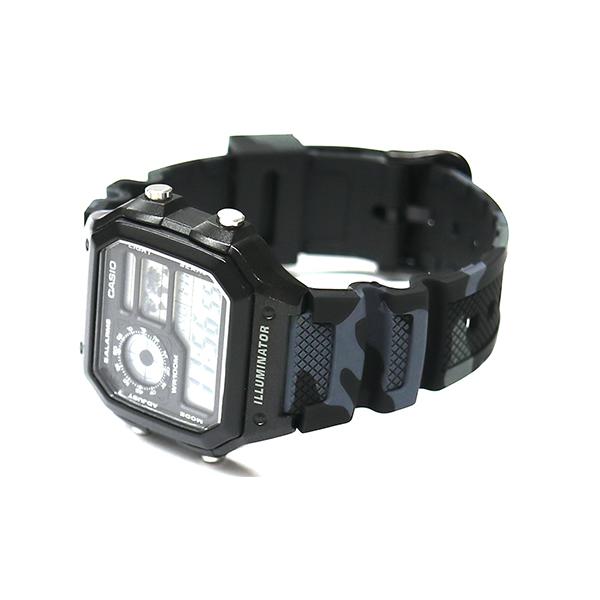 カシオ W-218 AQS810W S800W SGW 300H 400H AE 1000 1300 1200 etc 互換 18mm ラバー ベルト カムフラージュ ca-016 ...