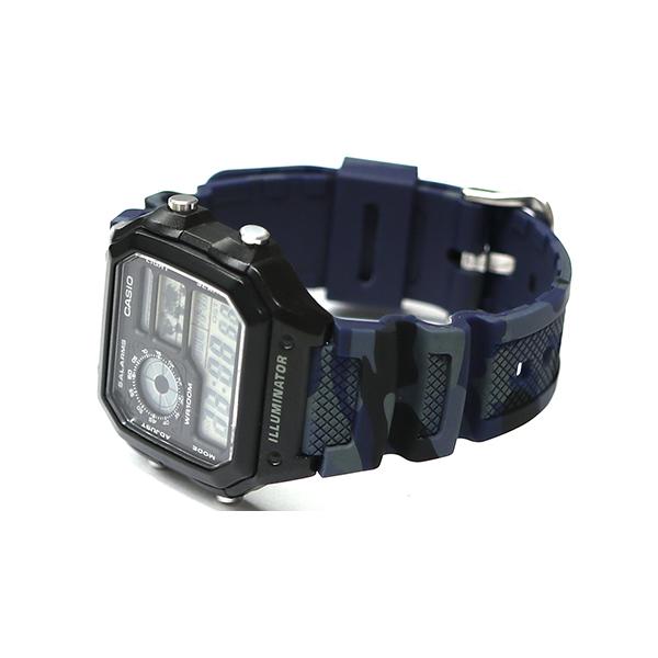 カシオ W-218 AQS810W S800W SGW 300H 400H AE 1000 1300 1200 etc 互換 18mm ラバー ベルト カムフラージュ ca-016 ...