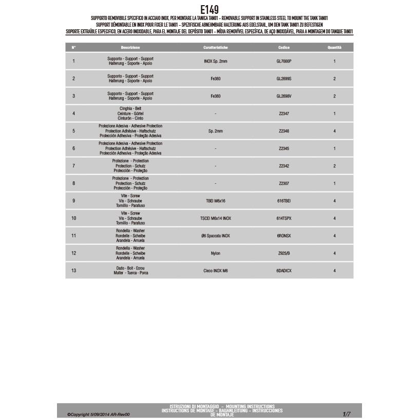 GIVI E149 ジェリー缶（携行缶）ホルダー／TRK33N / TRK33B / TRK46N / TRK46B用／ジビ :E149:GUUBEAT - 通販 - Yahoo!ショッピング