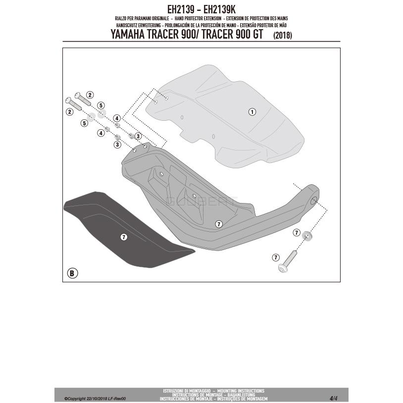 GIVI（ジビ） 【セール12/31まで】GIVI EH2139 スモーク ハンドガードエクステンション（防風延長パーツ）｜YAMAHA ...