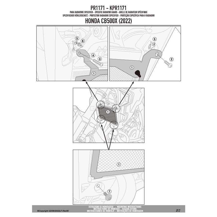GIVI 【セール7/21 23:59まで】GIVI PR1171 ラジエーターガード コアガード ステンレス製 ブラック／HONDA ...