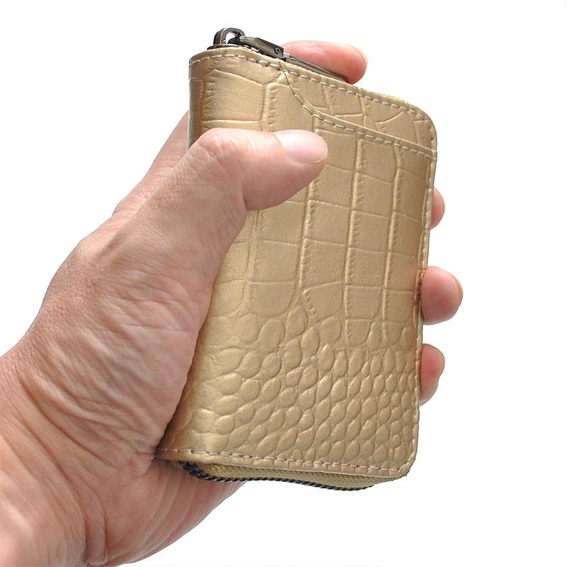 ビームズスクエア 小型財布 クロコ型押し牛革コインケース BS-3158 2色展開 お札二つ折り収納可能です : セレクトショップGUY’na - 通販 - Yahoo!ショッピング