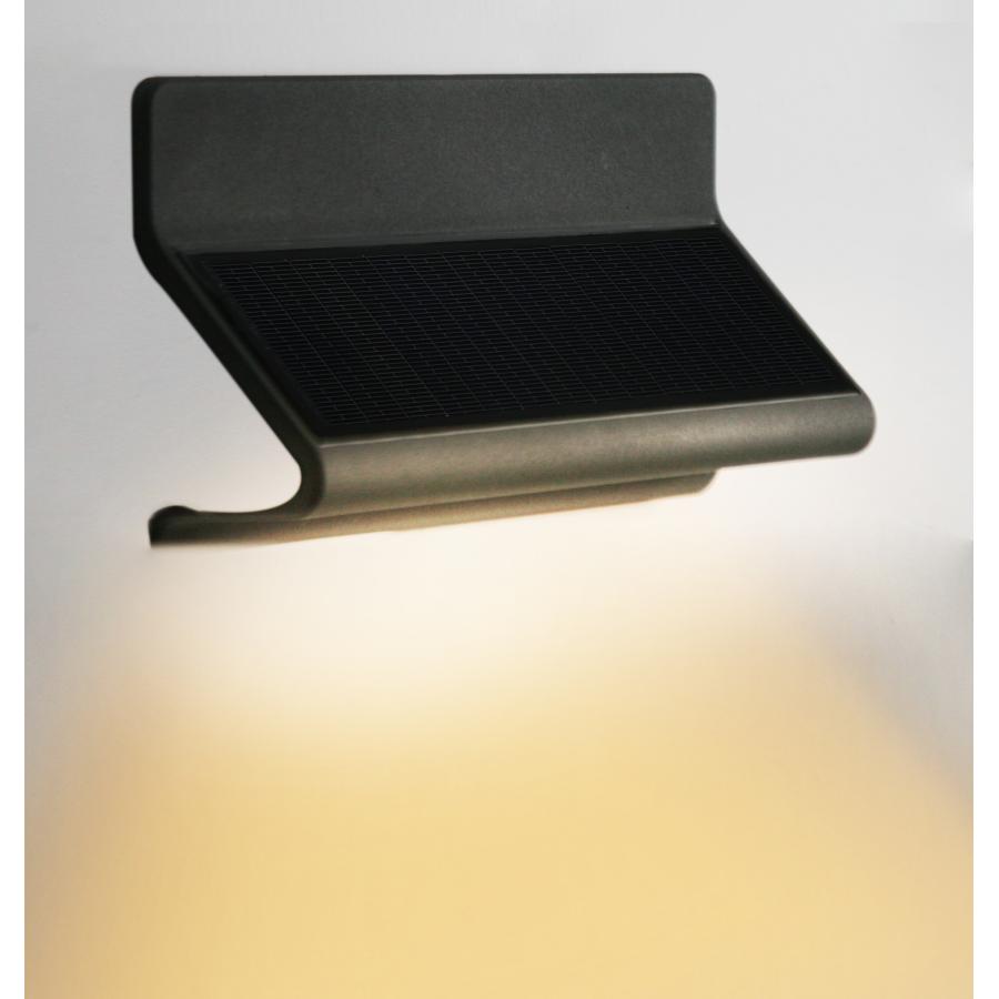 GWSOLAR ソーラー表札灯 門柱灯 【アルミダイキャスト合金 オフブラック色】Smart Lighting制御で夜間ずっと点灯 全灯 ...
