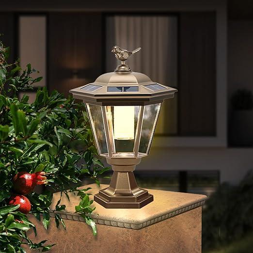 GWSOLARソ−ラ−ランタン玄関灯 かわいい小鳥模様 Smart Lighting 1個いり 六面ソーラーパネルで全角度充電 型番：GW ...