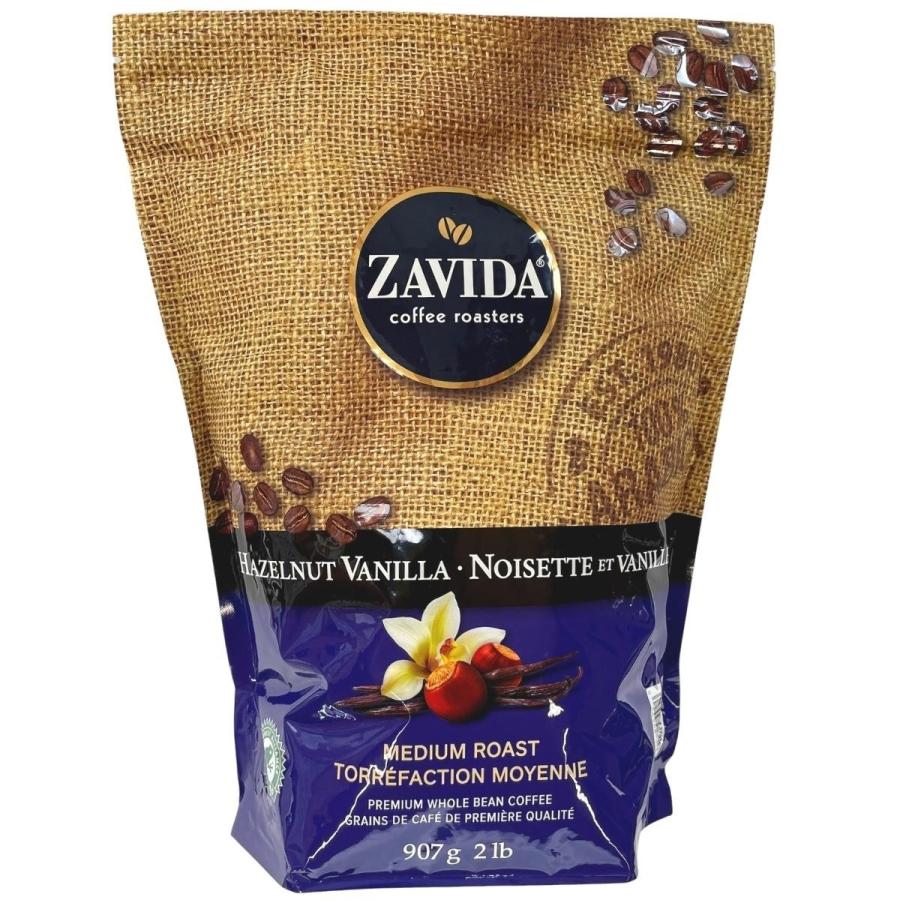 2袋セット ザビダコーヒー ヘーゼルナッツバニラ ホールビーン コーヒー 907g x 2袋 ミディアムロースト ZAVIDA フレーバー コストコ COSTCO : 066368115190 ...