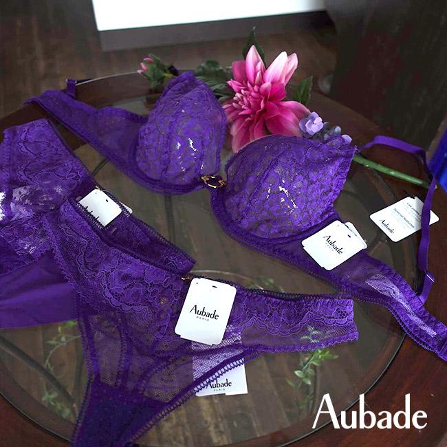 Aubade オーバドゥ Illusion Fauve ブラジリアンショーツ ULTRAVIOLETカラー レース 大きいサイズ インポートランジェリー フランス aubade : イイもの ...