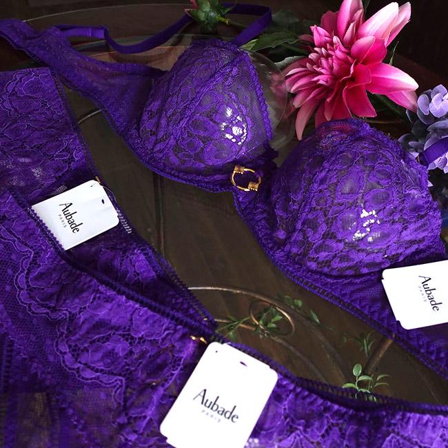 Aubade オーバドゥ Illusion Fauve ブラジリアンショーツ ULTRAVIOLETカラー レース 大きいサイズ インポートランジェリー フランス aubade : イイもの ...