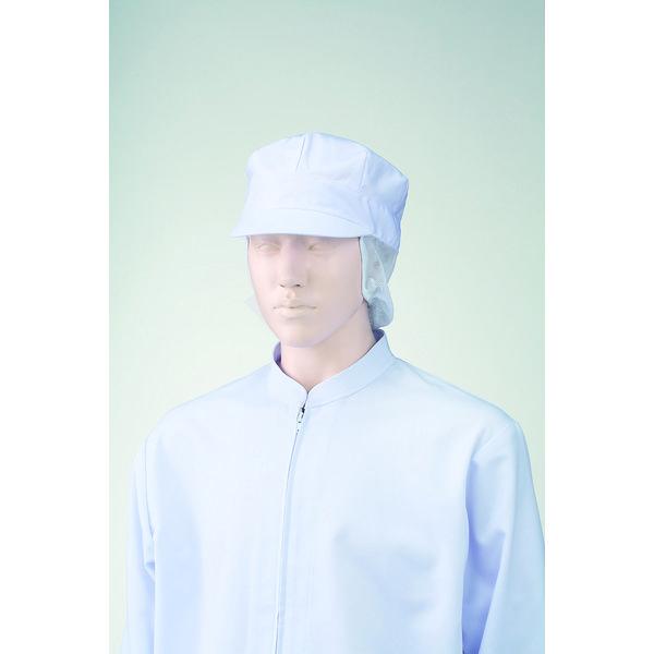 LOHACO - 【衛生帽子】 KAZEN 八角帽子(サイドメッシュ)2枚入り 475-41 ホワイト フリー（最大61cm） 1袋（2枚入）