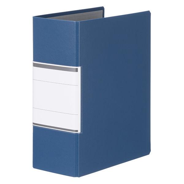 LOHACO - アスクル パイプ式ファイル A4タテ 両開き とじ厚100mm 背幅116mm ブルー 青 ユーロスタイル 3冊 オリジナル