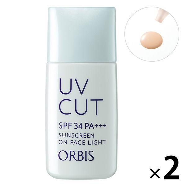 LOHACO - 日焼け止め ORBIS（オルビス）UV サンスクリーン（R）オンフェイス ライト 28mL SPF34・PA+++ 2個