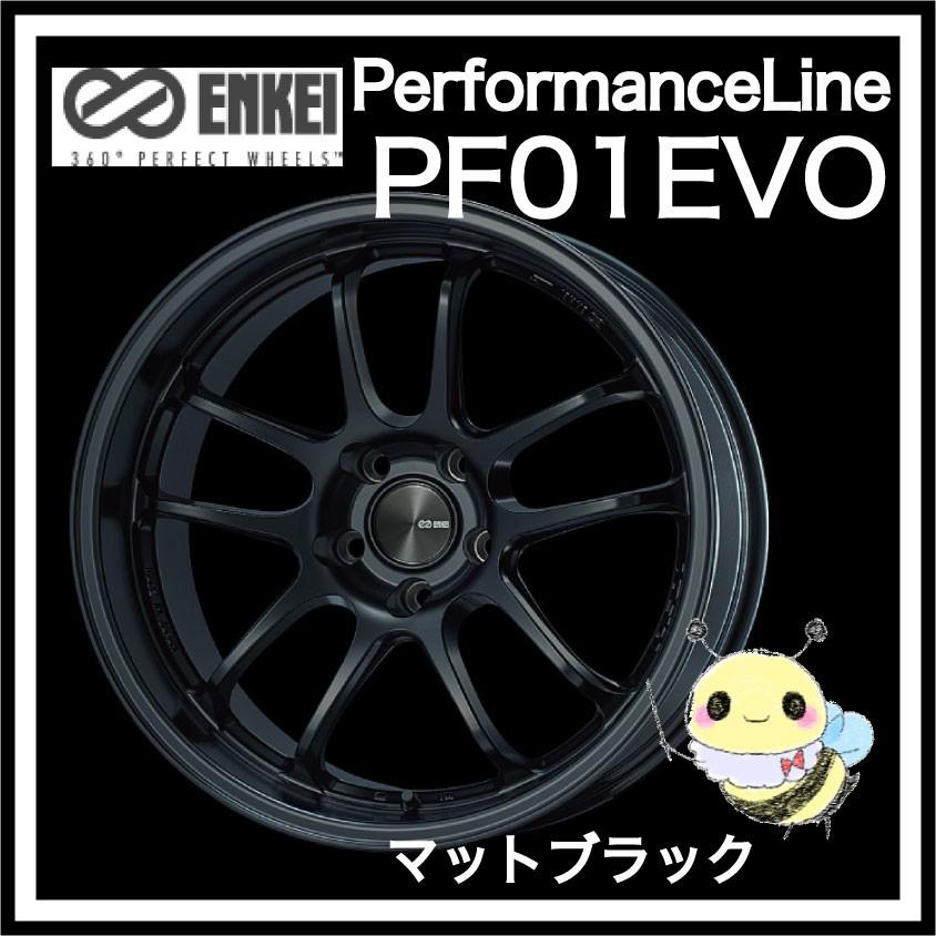 ENKEI PerformanceLine PF01EVO 18インチ 18x9.5J 5/114.3 INSET:22 マットブラック 1本 エンケイ パフォーマンスライン ピーエフ ゼロ ...