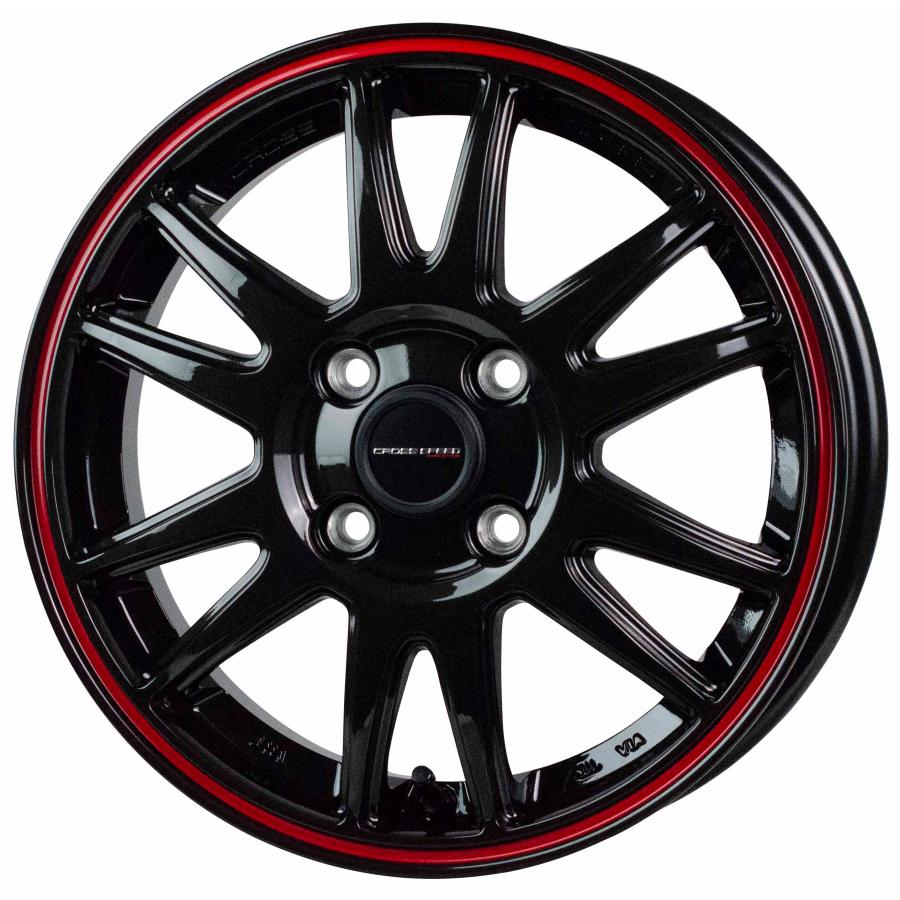 HOT STUFF 【ホットスタッフ】クロススピード ハイパーエディション CR6 14インチ 14x4.5J 4/100 INSET:45 グロスガンメタ&レッドライン(GGM/R) 1本 ...