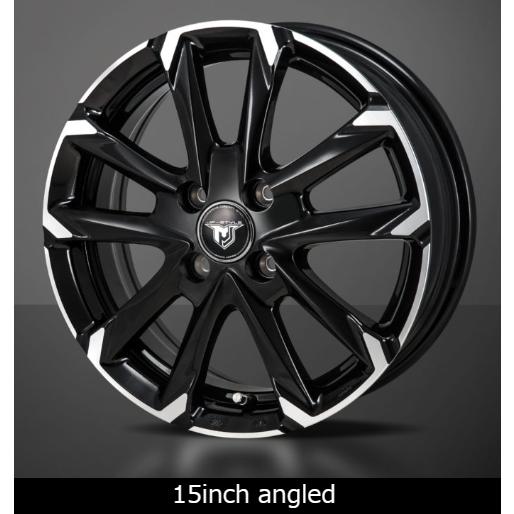 【MONZA JAPAN】JP-STYLE MJ-V 16インチ 16x6.0J 4/100 INSET:40 ブラックメタリック/ポリッシュ 1本 モンツァ ジャパン JPスタイル エム ...