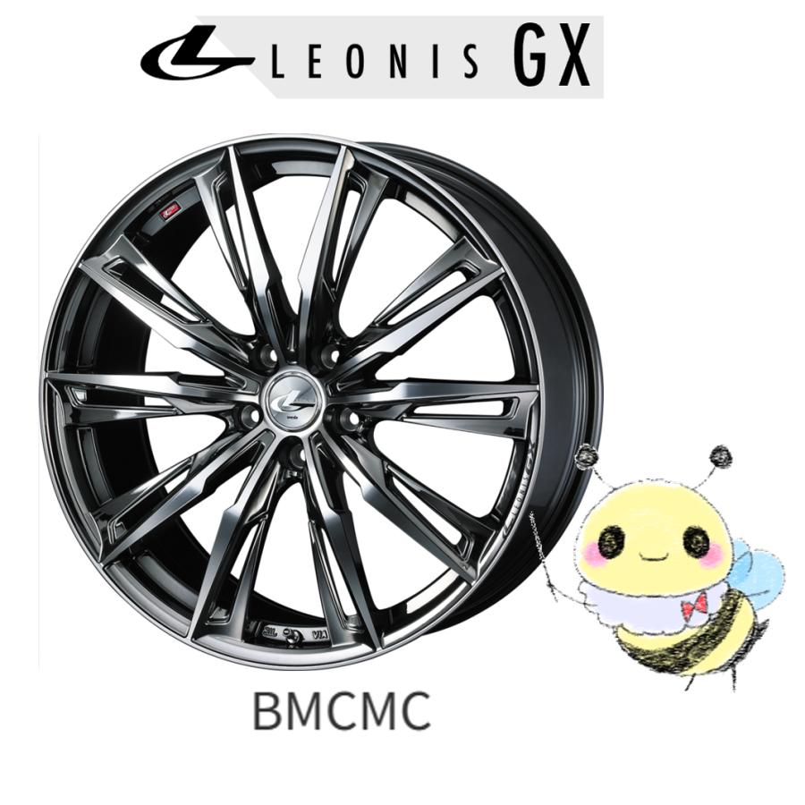 【Weds/ウェッズ】レオニス GX 19インチ 19x8.0J 5/114.3 INSET:50 ブラックメタルコート/ミラーカット(BMCMC) 1本 新品 アルミホイール LEONIS ...