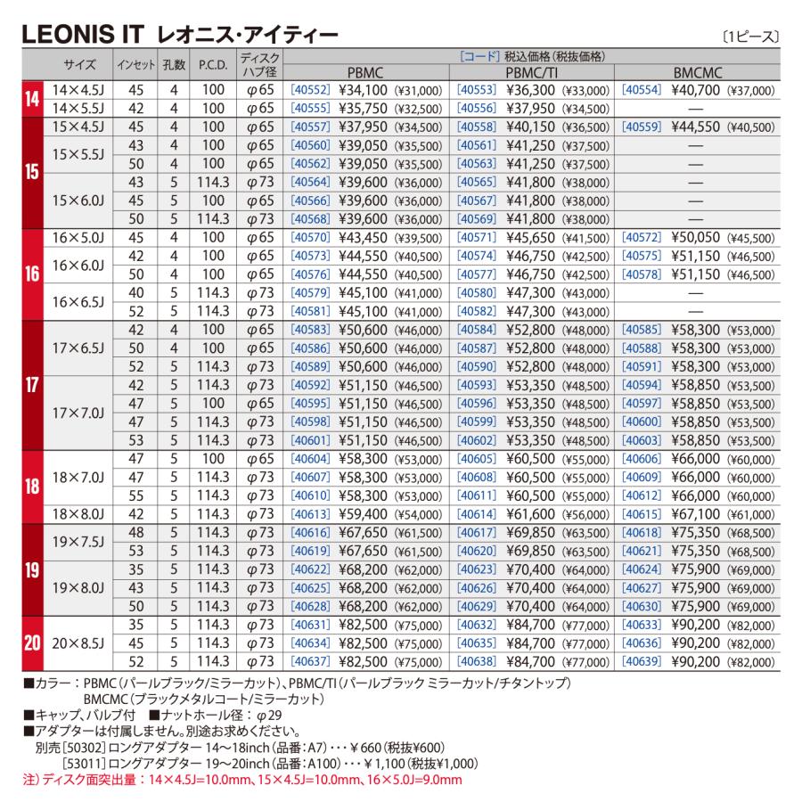 WEDS 【Weds/ウェッズ】レオニス IT 15インチ 15x4.5J 4/100 INSET:45 パールブラックミラーカット(PBMC) 1本 新品 アルミホイール LEONIS ...