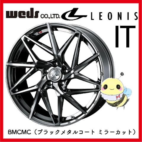 WEDS 【Weds/ウェッズ】レオニス IT 18インチ 18x7.0J 5/114.3 INSET:47 ブラックメタルコート/ミラーカット(BMCMC) 1本 新品 アルミホイール ...