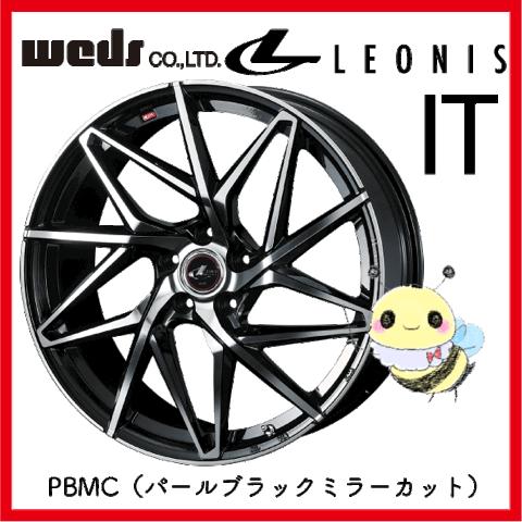 WEDS 【Weds/ウェッズ】レオニス IT 19インチ 19x8.0J 5/114.3 INSET:43 パールブラックミラーカット(PBMC) 1本 新品 アルミホイール LEONIS ...