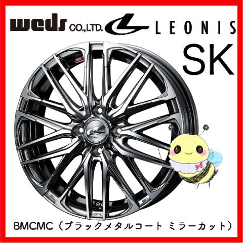 WEDS 【Weds/ウェッズ】レオニス SK 15インチ 15x4.5J 4/100 INSET:45 ブラックメタルコートミラーカット(BMCMC) 1本 新品 アルミホイール ...