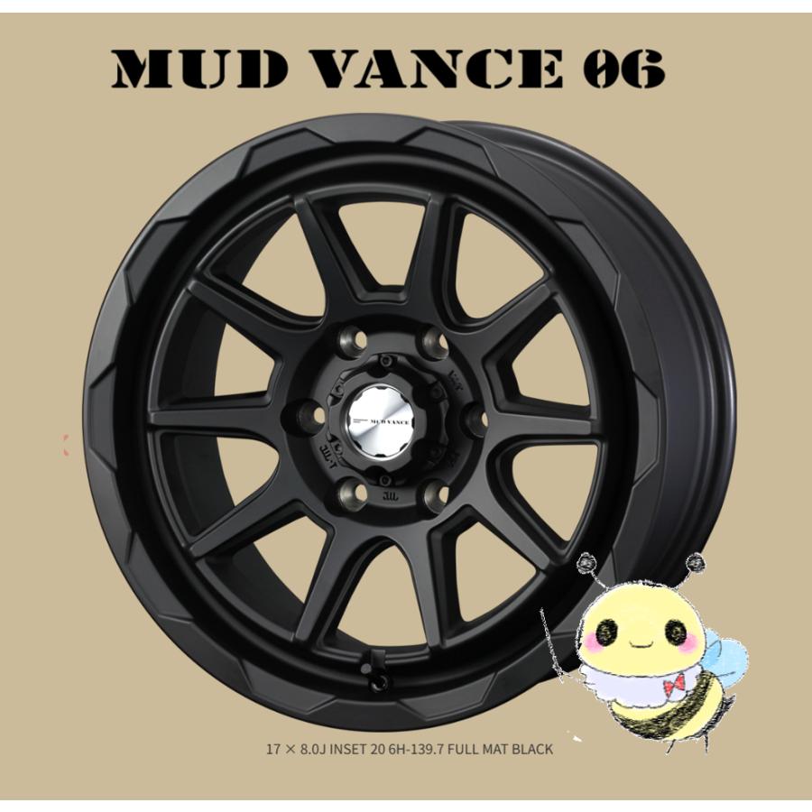 【Weds/ウェッズ】MUD VANCE 06 14インチ 14x4.5J 4/100 INSET:45 フルマットブラック（FULL MAT BLACK） 1本 新品 アルミホイール ...